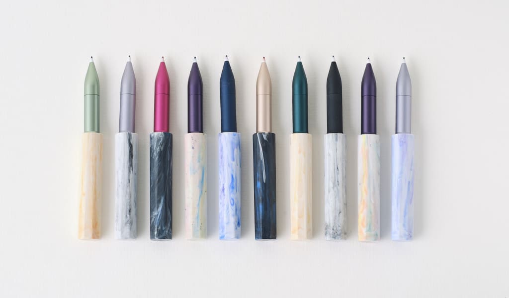Refillable pen company creates upcycled plastic pen lids | Products of ...